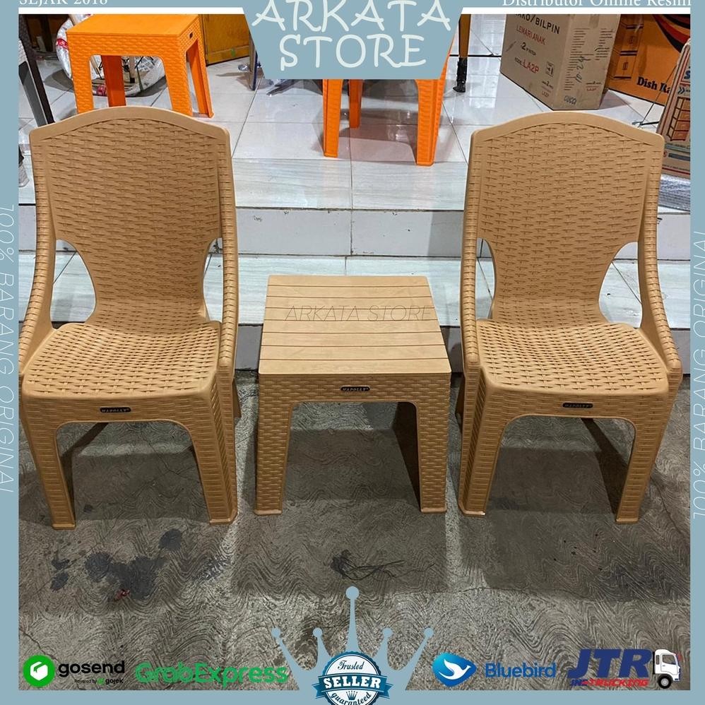Jual 1 Set 2 Kursi Pangeran Napolly PRC-221 RA Kursi Sender Plastik ...