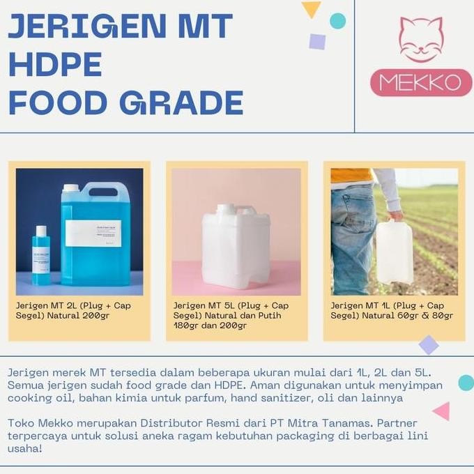 Jual (Allthebest) Jerigen Baru 5 Liter / 5000 ml HDPE Food Grade Warna ...