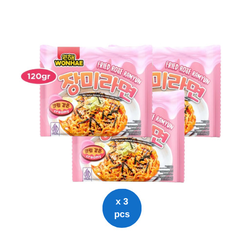 Jual Wonhae Fried Rose Ramyun 120gr x 3 pcs | Shopee Indonesia