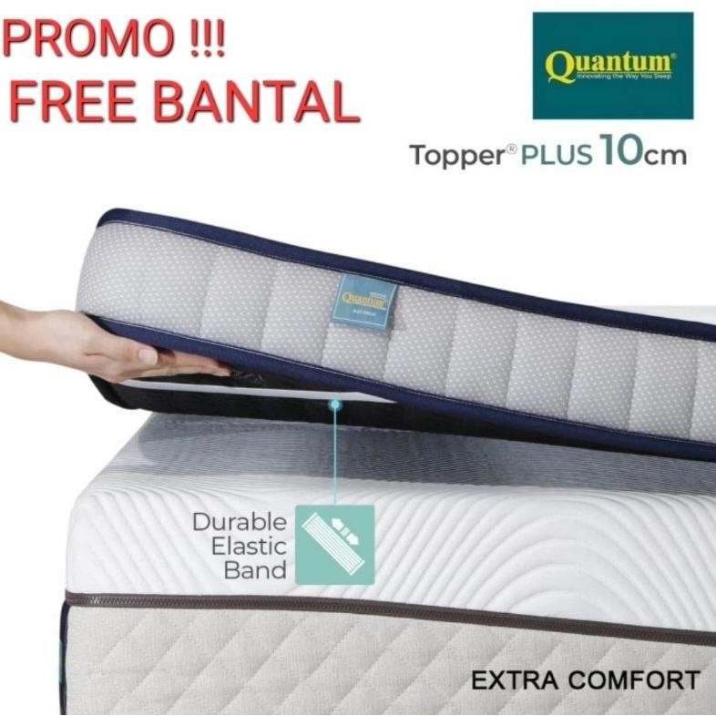 Jual QUANTUM MATRAS TOPPER PLUS PELAPIS KASUR SPRINGBED TEBAL 10cm BISA ...