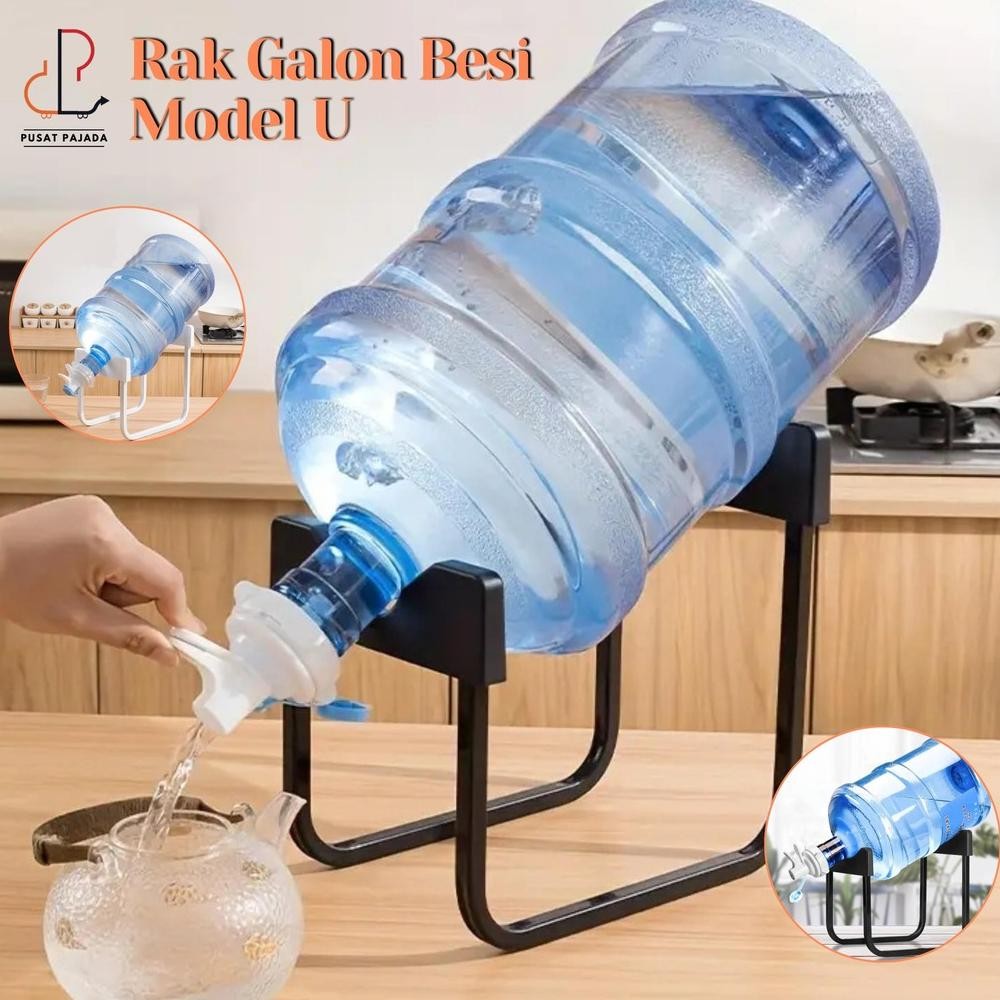 Jual Rak Galon Miring Model U Kran Air Minum Dudukan Penyangga Minuman ...
