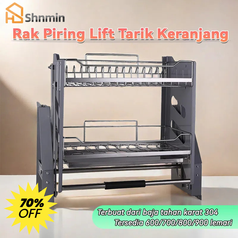 Jual Rak Piring Pull Down Untuk Kitchen Set Lemari Atas 304 Stainless ...