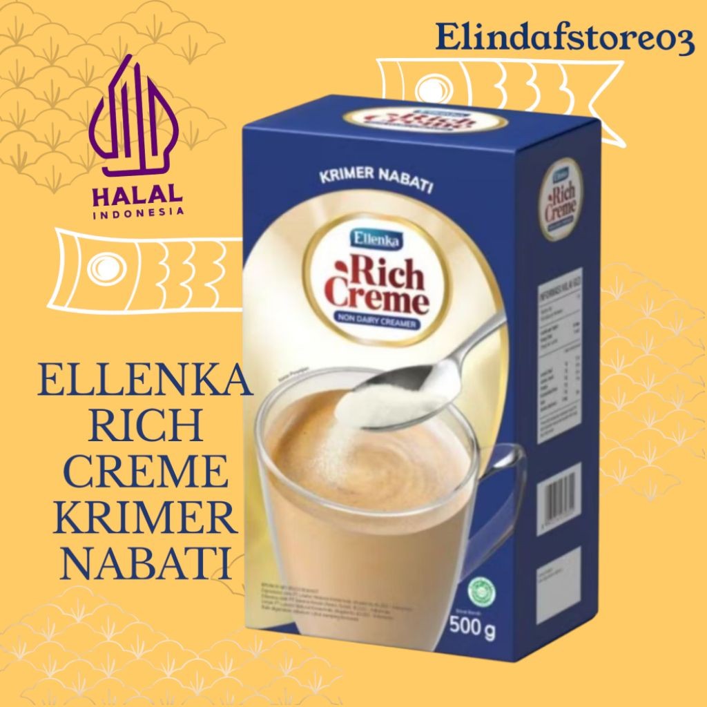 Jual ELLENKA Rich Creme Non Dairy Creamer / Krimer Nabati Box 500g ...
