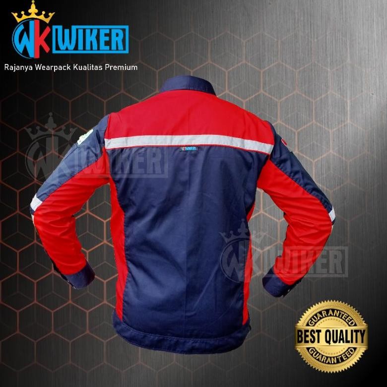 Jual Ready!! Wearpack Safety Navy Merah - Baju Proyek - Werpack Kerja ...