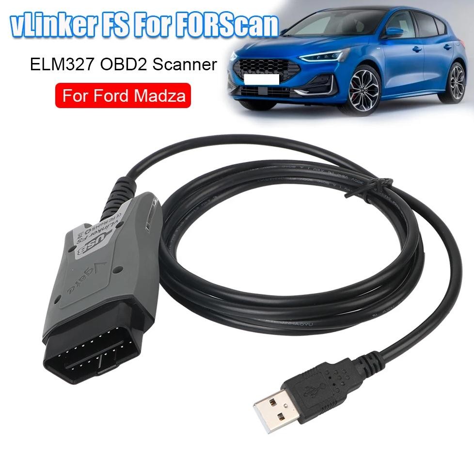 Jual Obdii Code Reader For Mazda Ford Forscan Vlinker Fs Elm327 Obd2 ...
