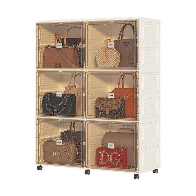 Jual AZKO Stora Kotak Penyimpanan Tas Collapsible Dengan Roda Display ...