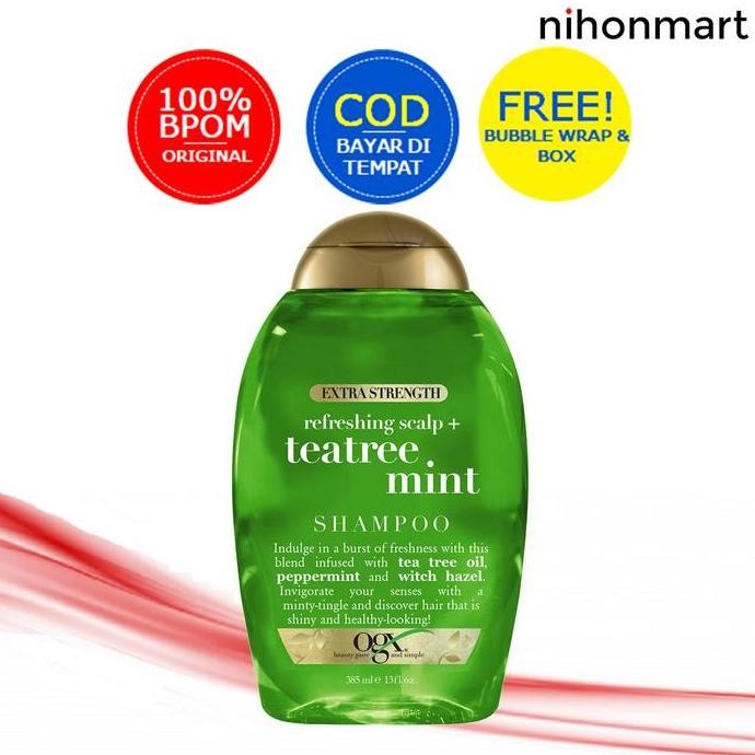 Jual OGX Refreshing Scalp + Tea Tree Mint Shampoo 385ml | Shopee Indonesia