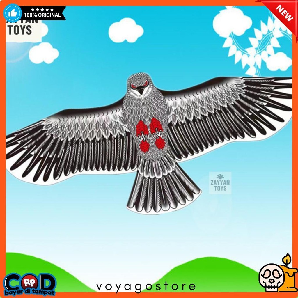 Jual Layangan Elang Ramraman 1 Meter Layang Layang Layan Senar Buat ...