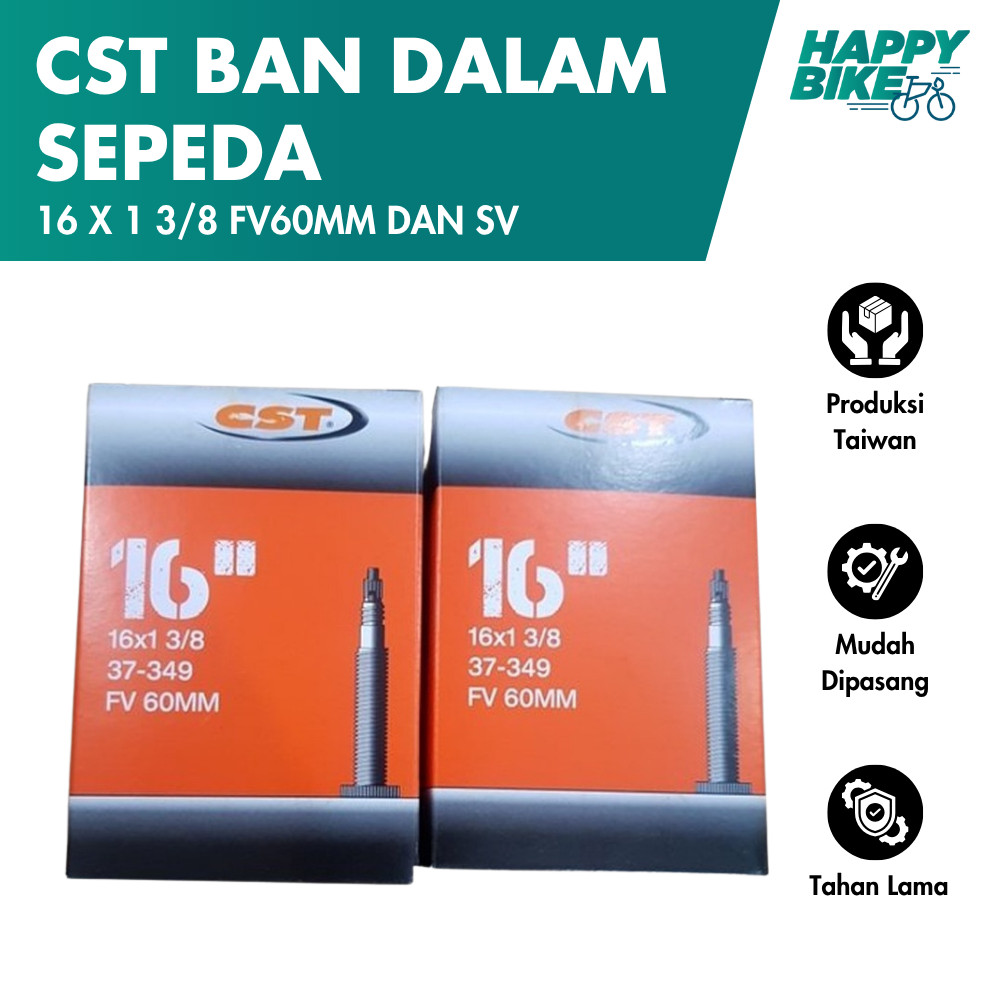Jual CST Tube Ban Dalam Sepeda Lipat 16 x 1 3/8 SV/FV 60mm Kids Bike Bicycle Inner Tires ...