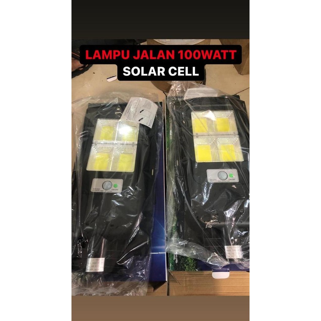 Jual lampu jalan solar cell 100w PJU Tenaga Surya solar cell panel ...