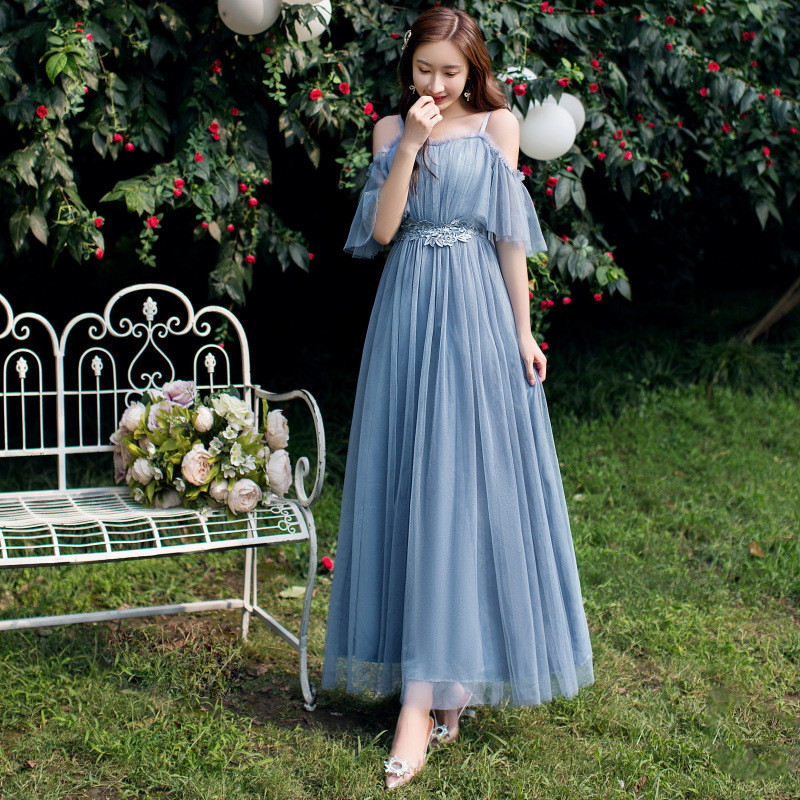 Jual Gaun Pesta Dewasa Pink Off Shoulder - Tulle Dress Premium Korean ...