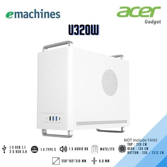 Jual TERBARU - Acer U320 ITX M-ATX Casing Case Komputer HITAM - PUTIH ...