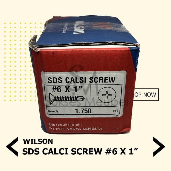 Jual (50 pcs) 6 x 1" SDS CALCI SCREW WILSON / SEKRUP SDS GRC KALSIBOARD ...