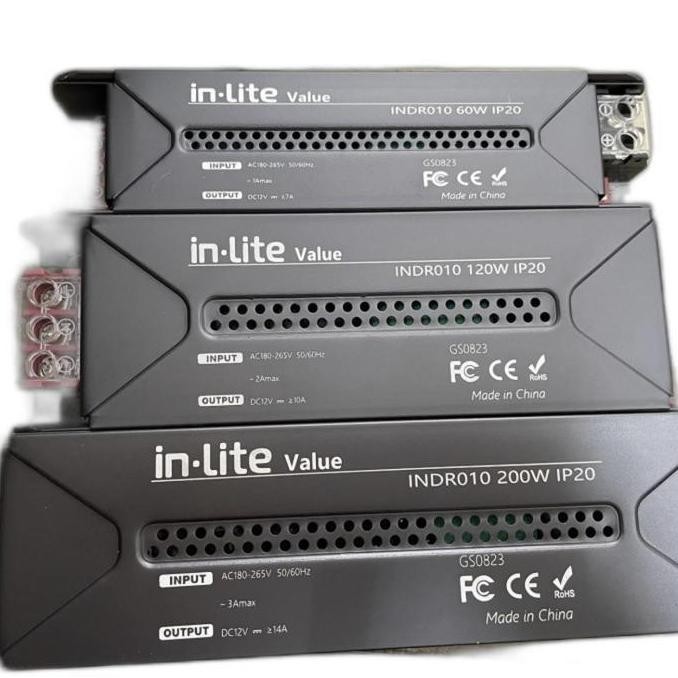 Jual INLITE Power Supply Driver Trafo led strip 12V 5A 60W 10A 120W 16A ...