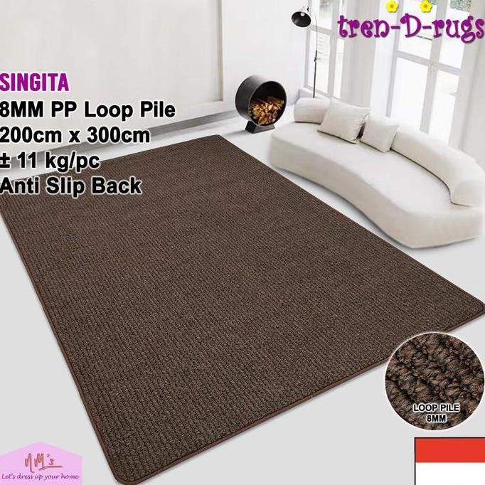 Jual Tren-D-rugs karpet jumbo besar permadani polos ruang tamu 200x300 ...