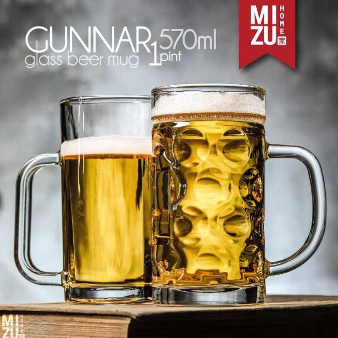 Jual Original MIZU GUNNAR Gelas Bir Jumbo 1 Pint - Beer Mug Kaca Besar ...