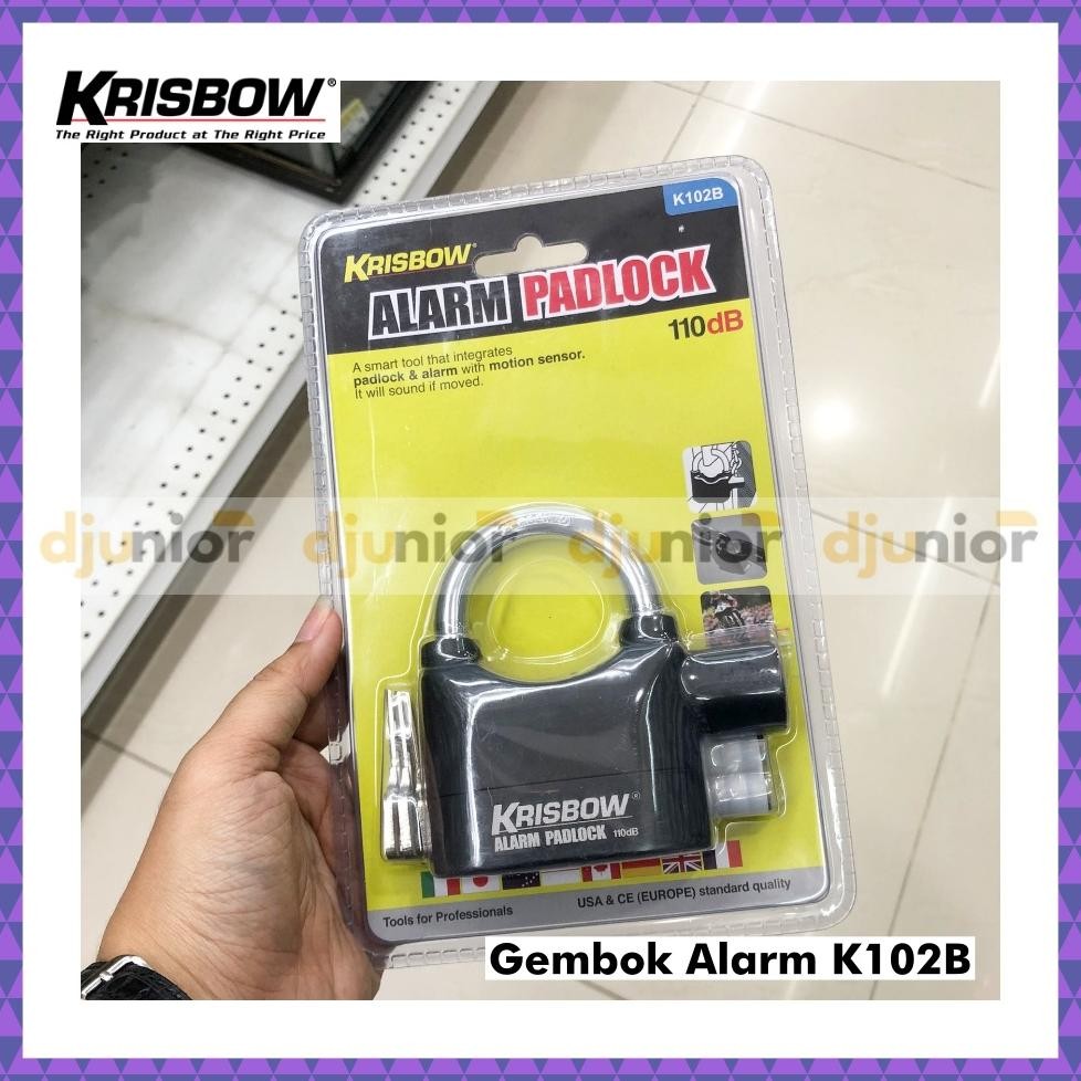 Jual AZKO KRISBOW GEMBOK DENGAN ALARM K101DH / ALARM PADLOCK / GEMBOK ...