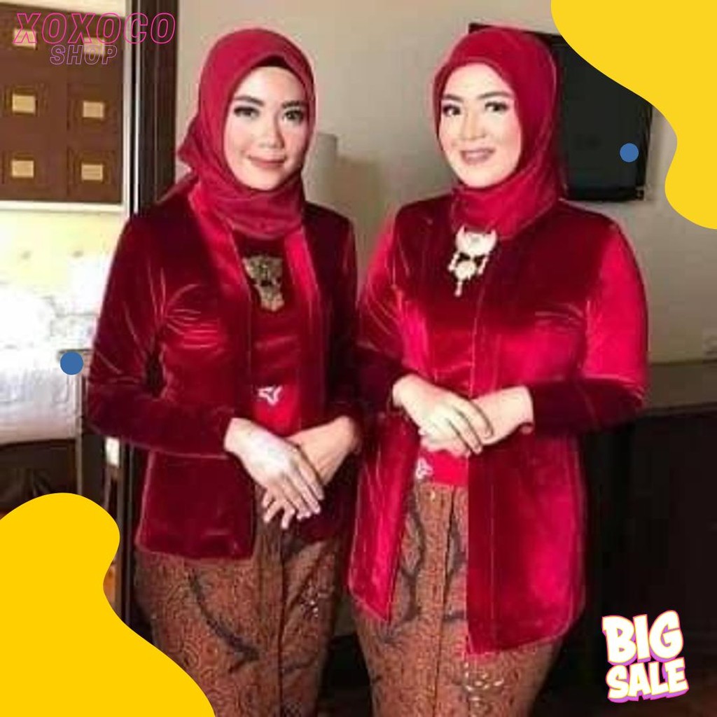 Jual Kebaya Kutubaru Bludru Polos Termurah ( Warna & Size Lengkap ...