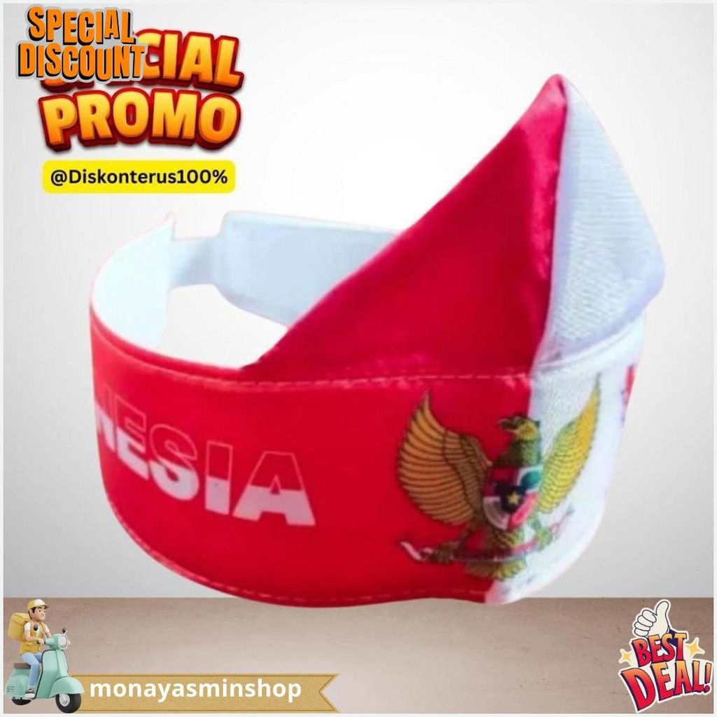 Jual Ikat Kepala Merah Putih Garuda / Udeng / Blangkon Garuda Merah ...