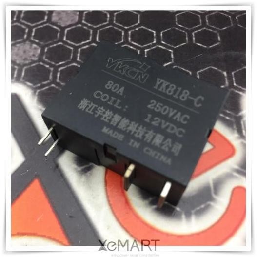 Jual Yk818-C Magnetic Latch 12Vdc Relay Single Coil 2P No 250Vac 80A ...