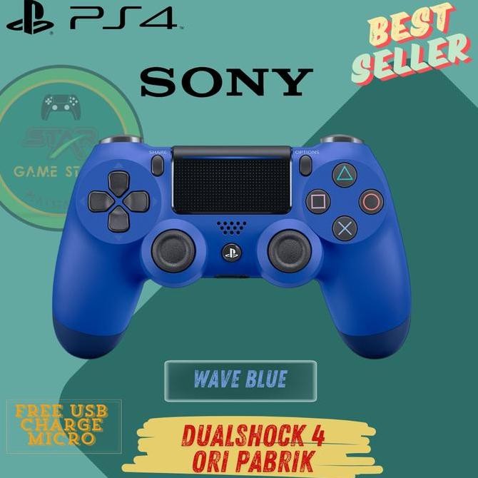 Jual Produk Baru!! Stik PS4 Wireless Dualshock Ori Pabrik Wave Blue ...