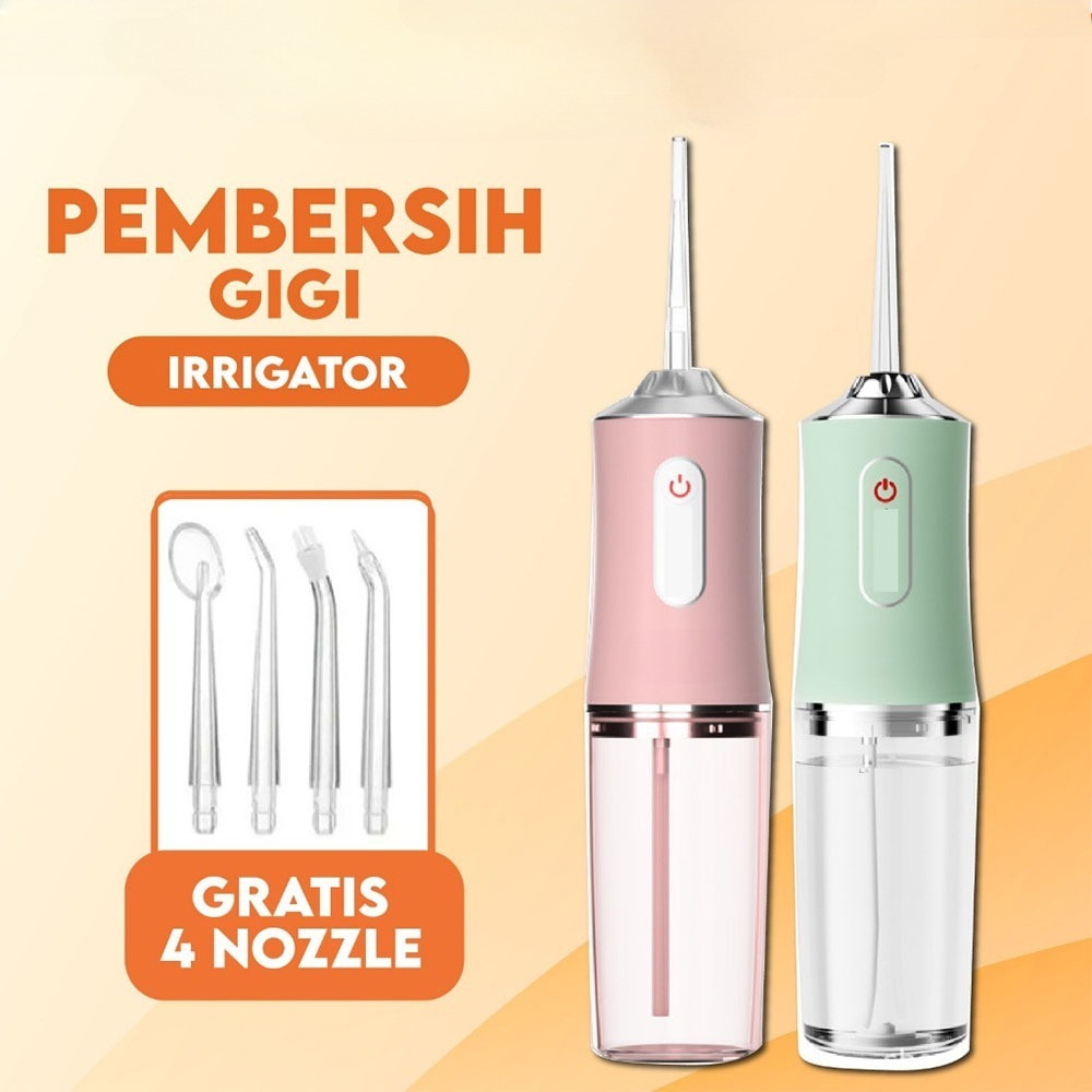 Jual Water Flosser Portable Foldable Water Floss Gigi Oral Lrrigator ...