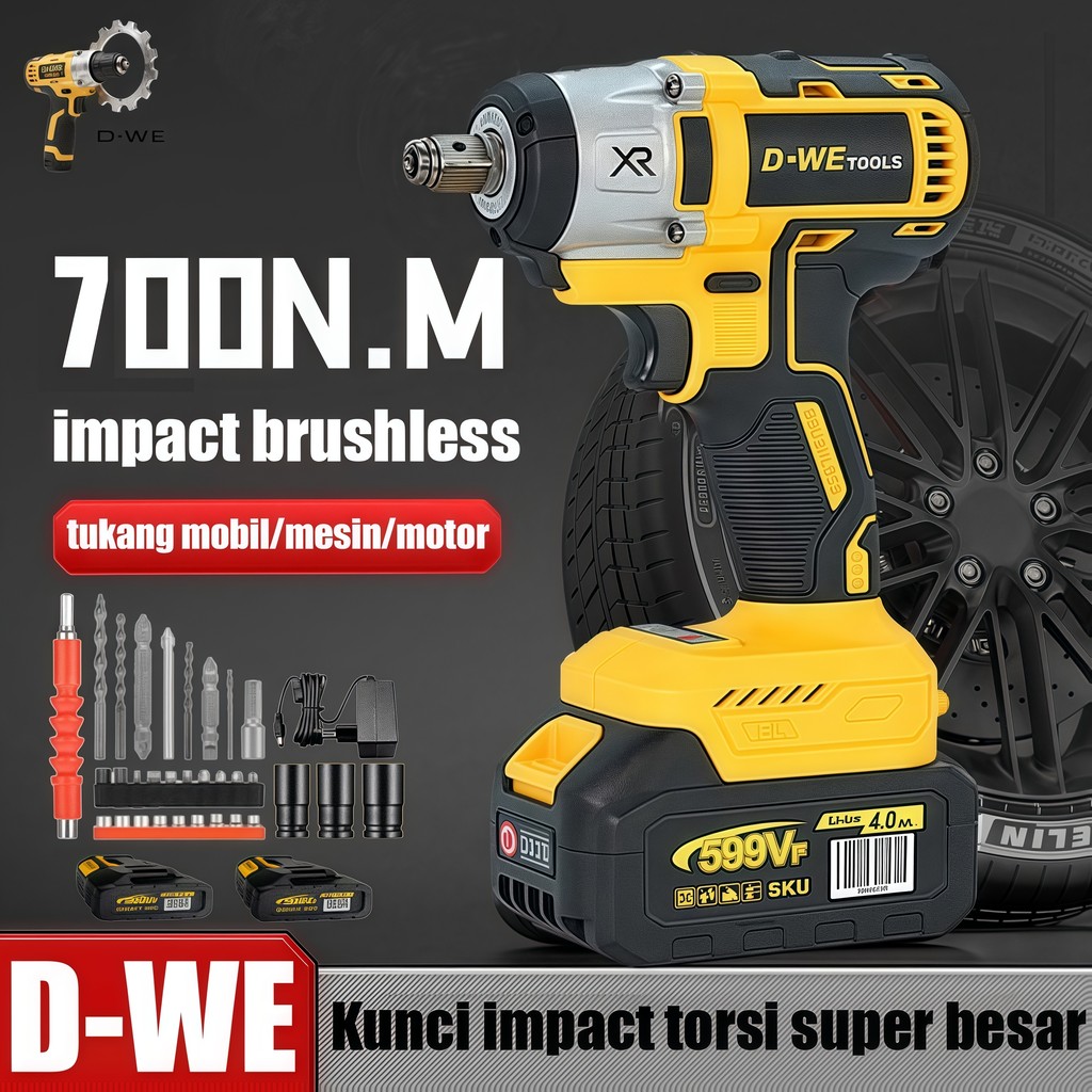 Jual [Ready Stock] Kunci Soket Impact Tanpa Kabel Set, Dukung COD ...