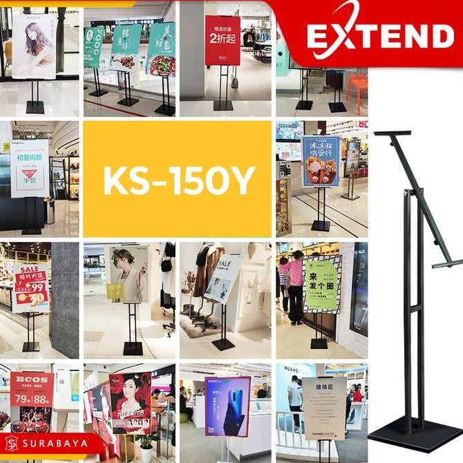 Jual Siap Kirim Stand Display Banner Tripod Miring KS-150Y - Tiang ...