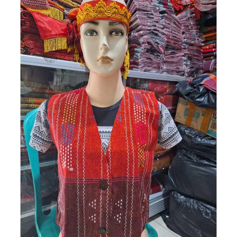 Jual Paket Rompi Ulos Dan Sortali Batak Rompi Sadum Ikat Kepala Batak ...