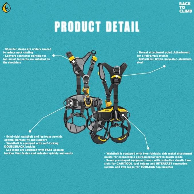 Jual Petzl Astro International Version Safety Fullbody Harness For Rope ...