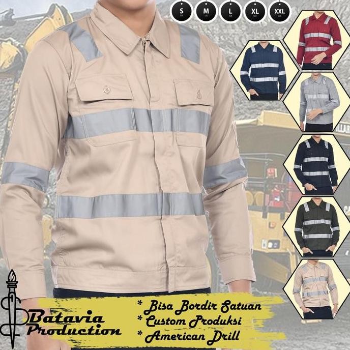 Jual Baju Kemeja Wearpack Safety Zipper Tambang Proyek Seragam Kerja ...