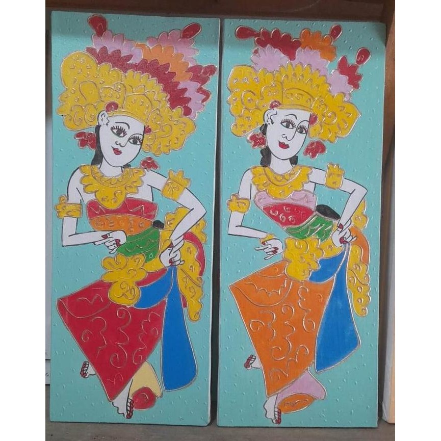 Jual """""] Lukisan kanvas tradisional penari Legong Cili bali 50cm x ...
