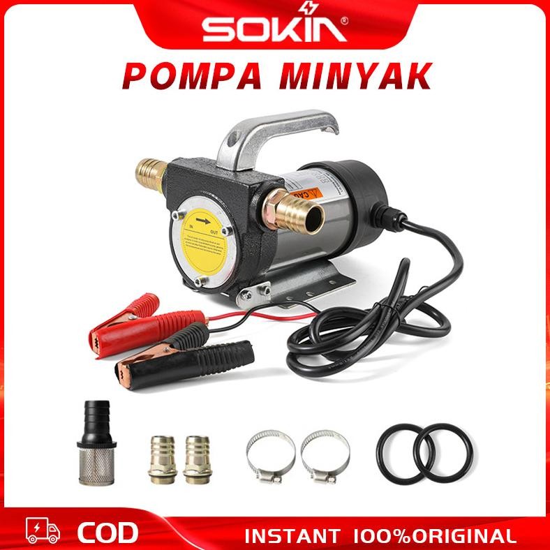 Jual SOKIN Tools Pompa Minyak Diesel Listrik 12V Volt 24V 220V Pompa ...