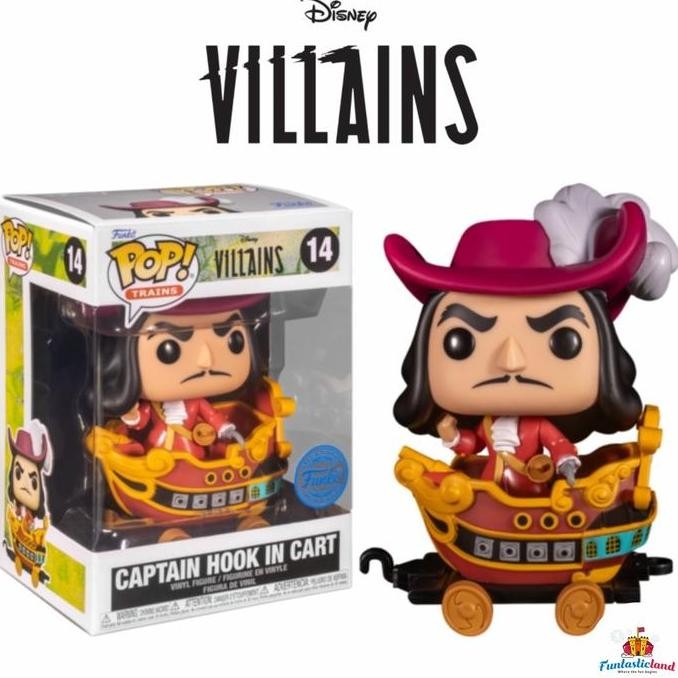 Jual Funko POP! Trains Disney Villains Peter Pan - Captain Hook in Cart ...