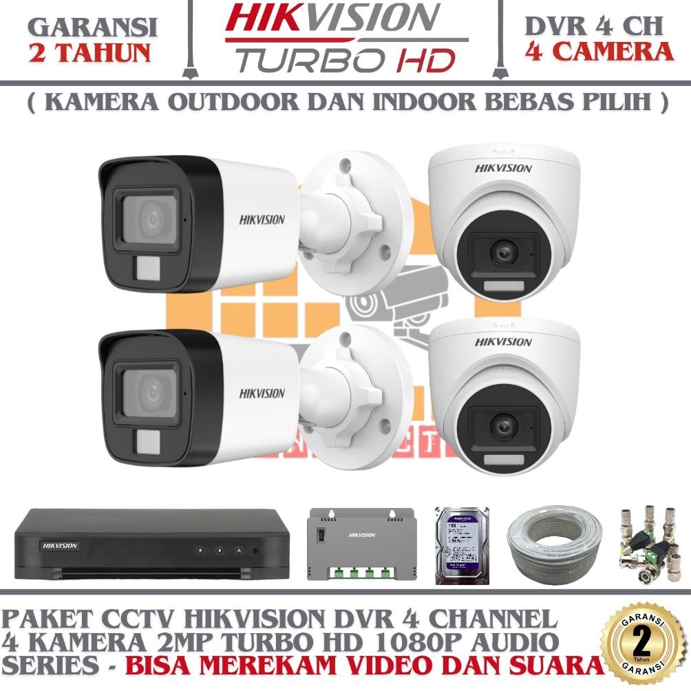 Jual Paket Cctv Hikvision Dvr 4 Channel 4 Kamera 2Mp Hikvision Turbo Hd ...