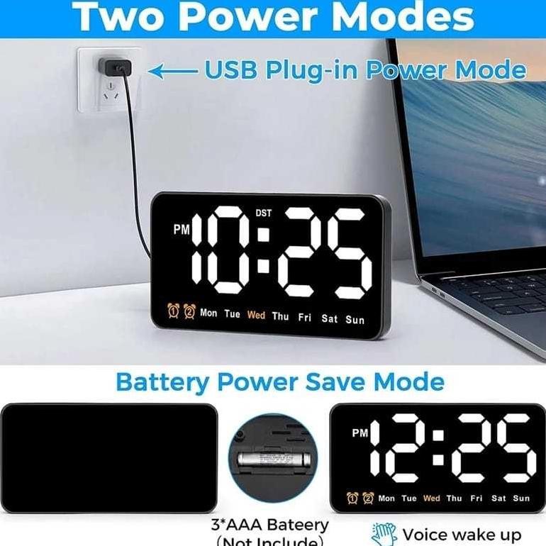 Jual New Jd-6638 Soha Jam Digital Led Jam Meja Dinding Digital Led ...