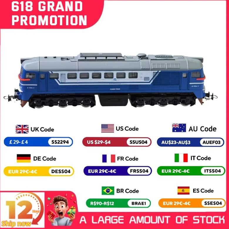 Jual Ho Scale 1/87 Train Model M62 96400 Diesel Locomotive Blue Train ...