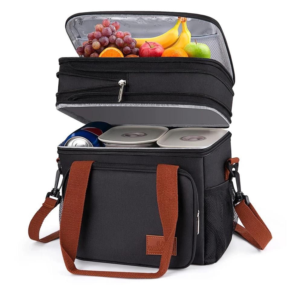 Jual Expandable Insulated Large Lunch Box Double Deck Heavy Duty Lunch ...