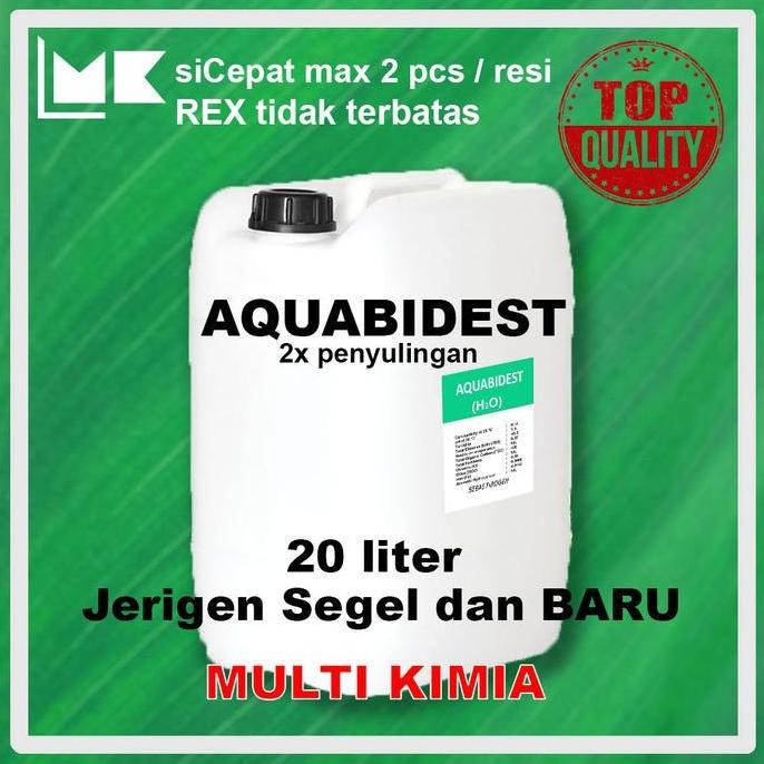 Jual Aquabidest / Aquabides / Aquabidestilata 20 Liter | Shopee Indonesia