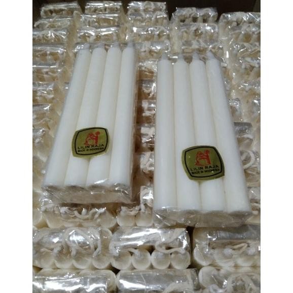 Jual Lilin Putih Kecil Merk Raja Isi 8 Batang/Lilin Mati Lampu (Ukuran ...