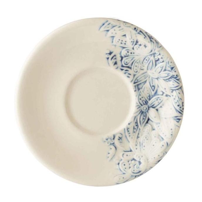 Jual TATAKAN CANGKIR JENGGALA BATIK 14,3CM SAUCER LEPEK PUTIH BIRU UNIK ...