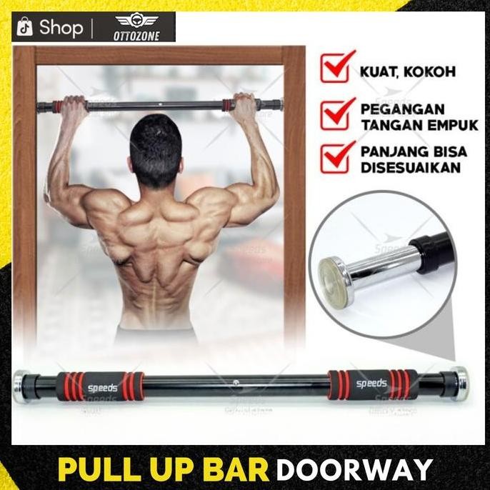 Jual Tiang Latihan Pull Up Pintu Door Gym Bar Solid Grip 60-100Cm ...