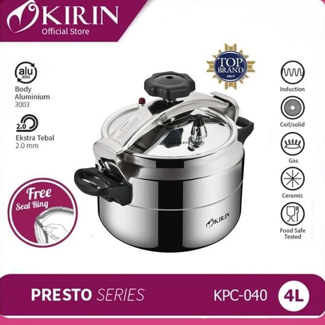 Jual Panci Presto Kirin Pressure Cooker 4/6/8/10/12 Liter Panci Aluminium Bagian Dalam | Shopee ...