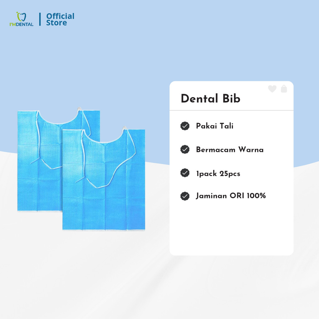 Jual Imdental Dental Bib Polibib Tali Celemek Apron Alasan Tatakan Dada ...