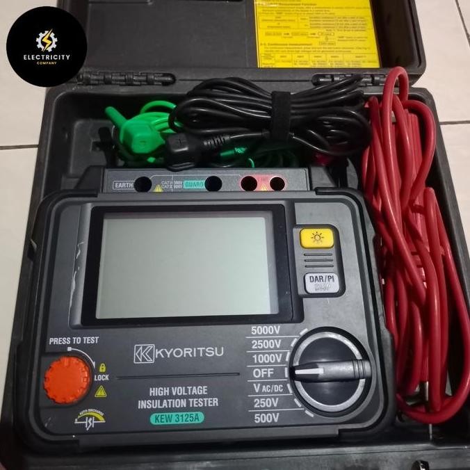 Jual Kyoritsu 3125 High Voltage Insulation Tester Megger 5Kv 5000V ...