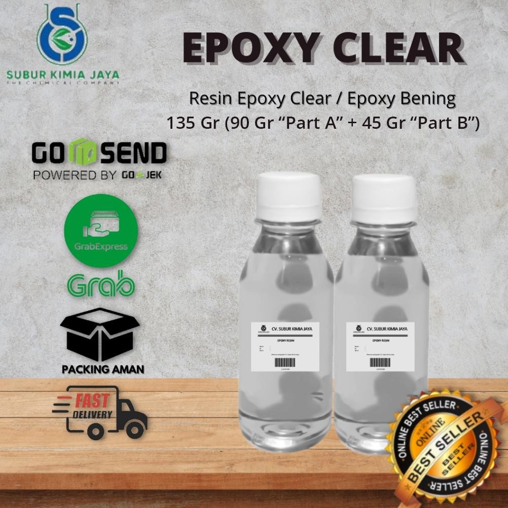 Jual Epoxy Resin Bening Clear 135 Gr (Epoxy Resin 90 Gr + Hardener 45 ...