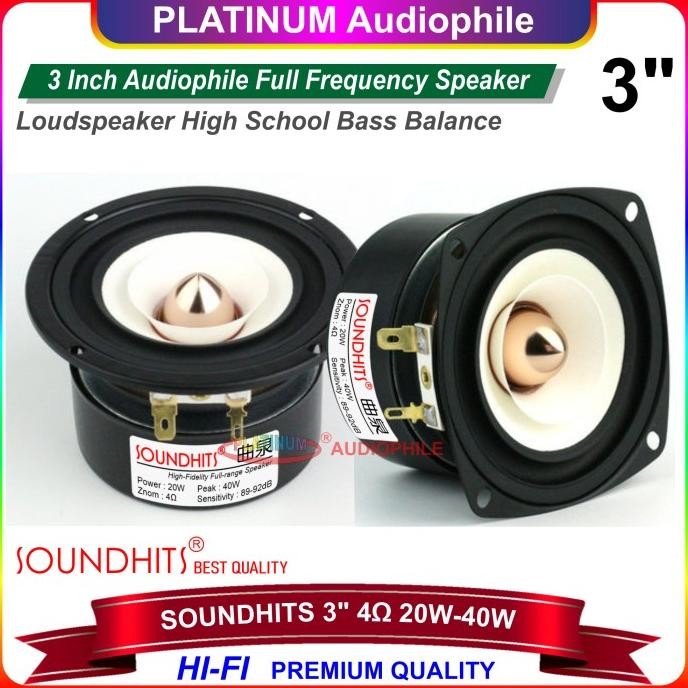 Jual Speaker 3 Inch Fullrange 4 ohm 40W Hifi Full Range Speker ...