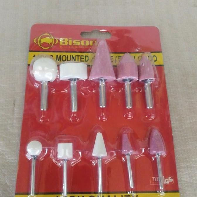 Jual Mounted Stone Set / Mata Bor Batu Grinda Botol 10Pcs | Shopee ...