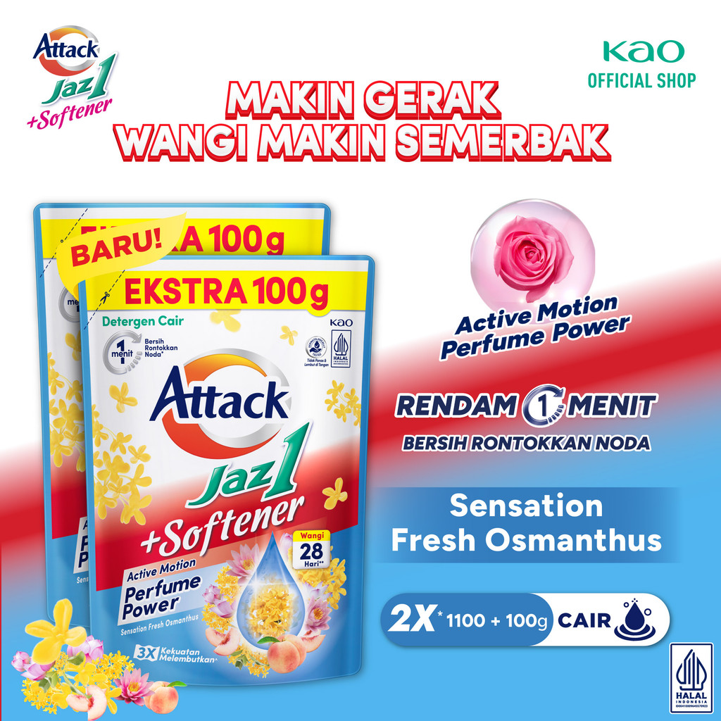 Jual Attack Jaz1 Plus Softener Sensation Fresh Osmanthus Pouch 1100 ...
