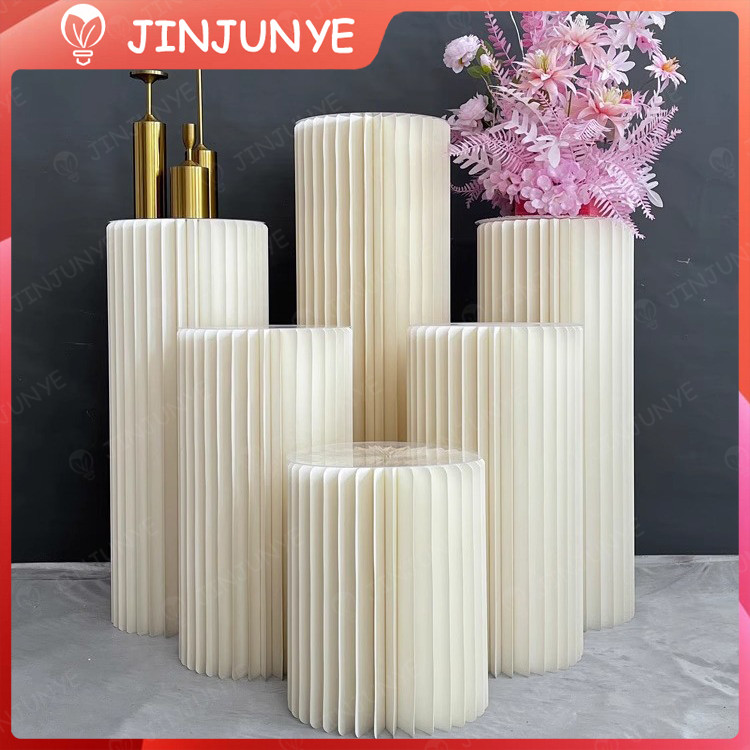 Jual Ready&Diskon Props Bazaar Booth Podium Folding Paper Cylinder ...